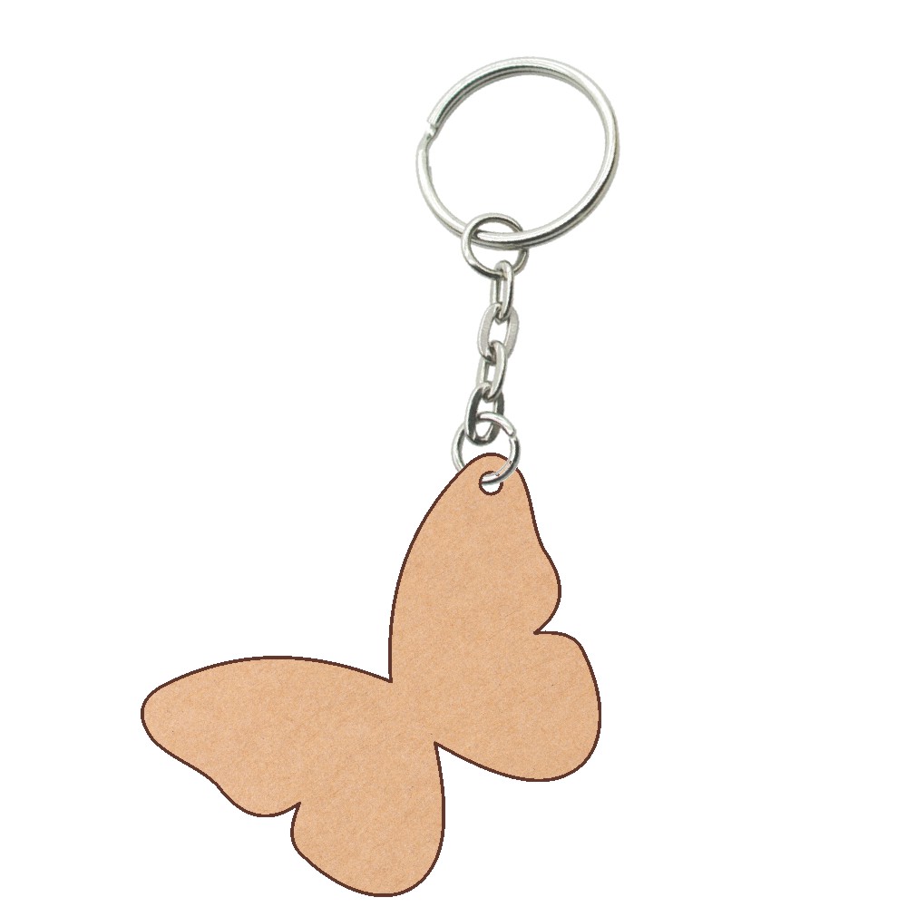 MDF Keychain Bases Butterfly - Designer Desk